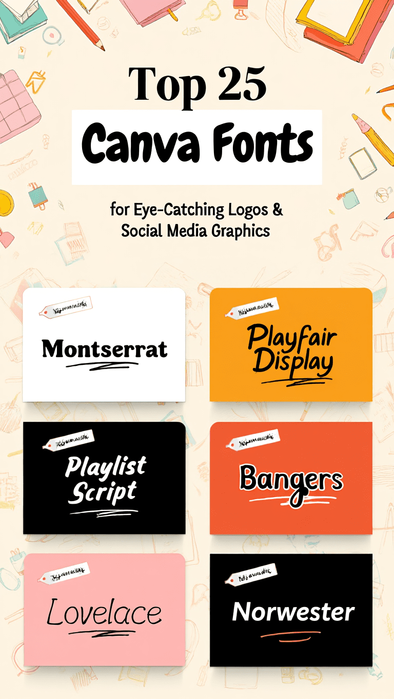 Top 25 Canva Fonts for Eye-Catching Logos & Social Media Graphics ...
